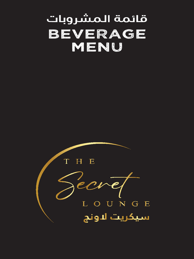 The Secret Lounge Beverage Menu | PDF