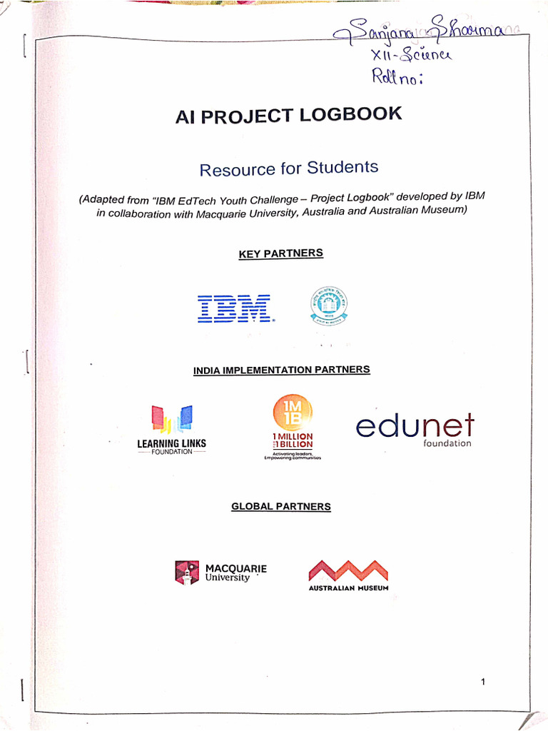 AI Practical Sample Project Logbook 1 - 090310 | PDF
