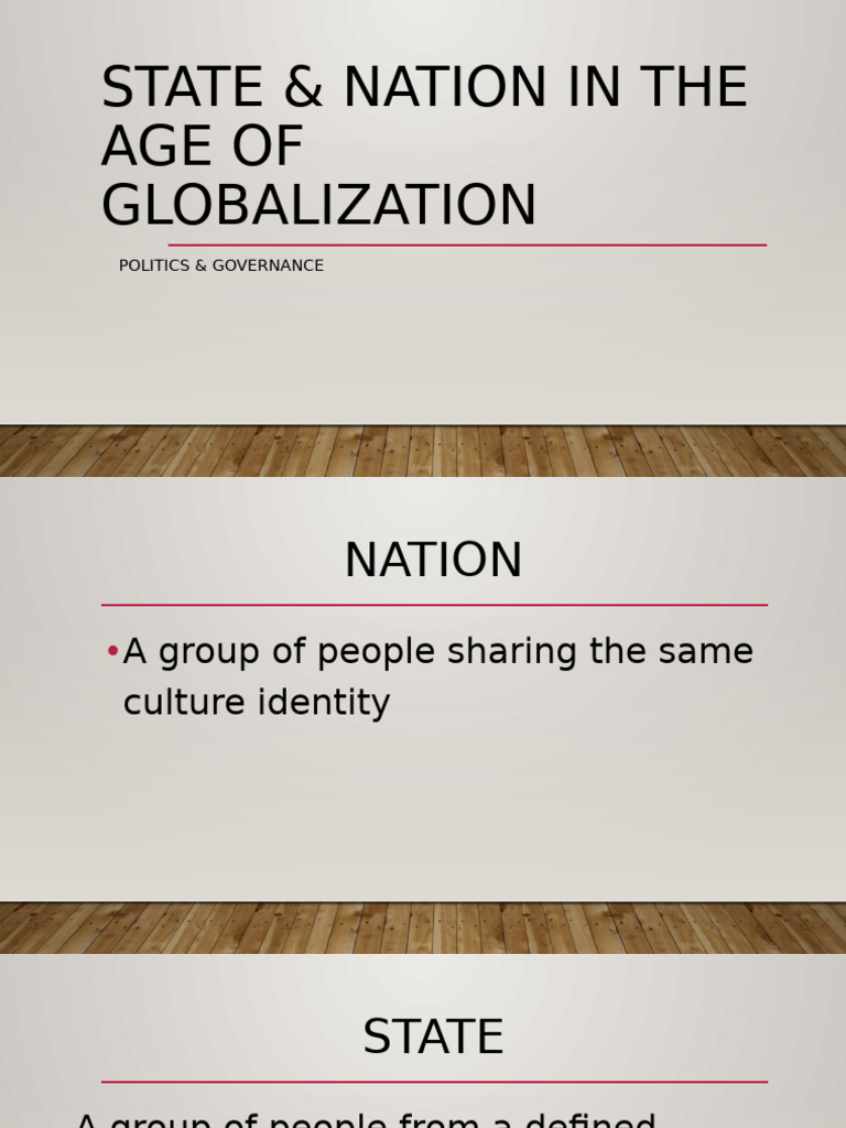 State Nation in The Age of Globalization | PDF | State (Polity) | Nation