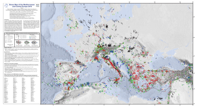Stress Map Europe 2016 | PDF | Fault (Geology) | Geology
