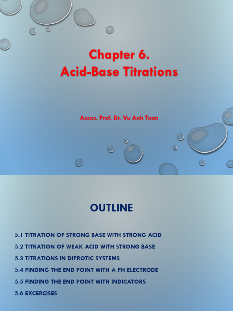 Chapter 6. Acid-Base Titrations | PDF | Titration | Chemistry