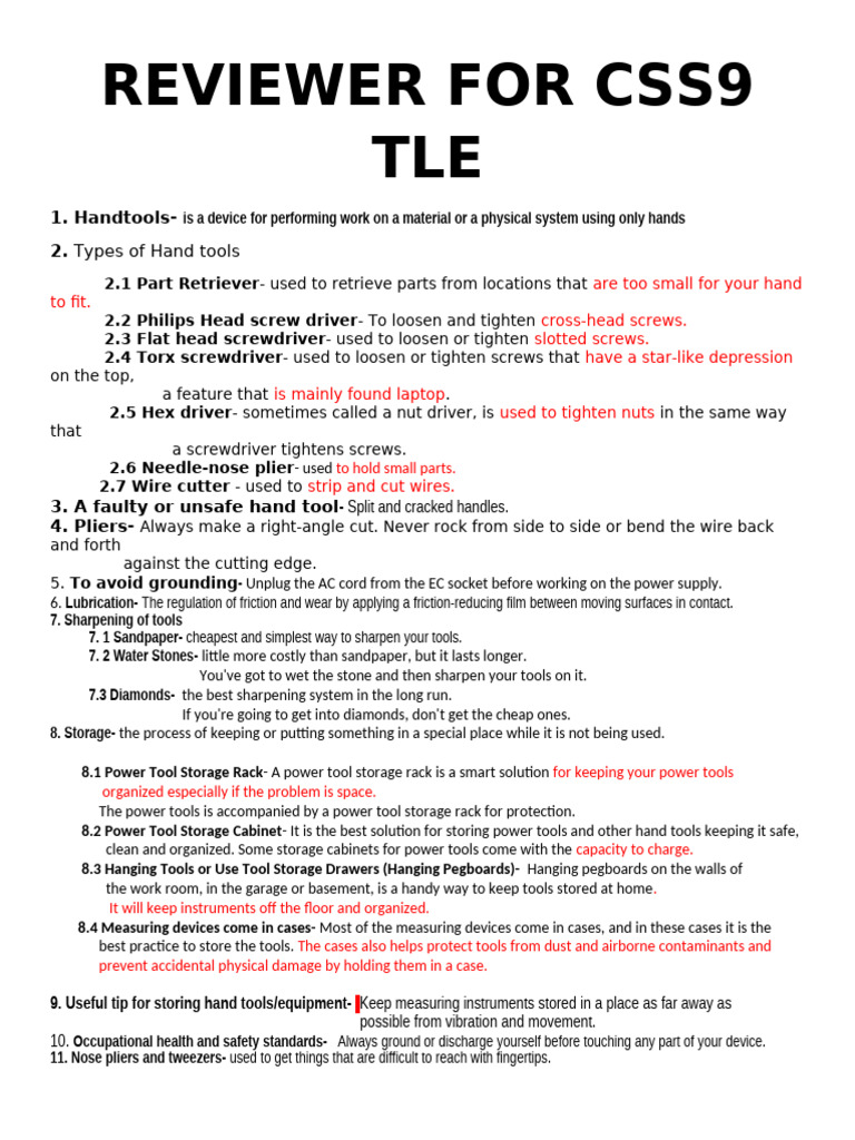 3rd Reviewer for Css9 Tle | PDF | Soldering | Wire
