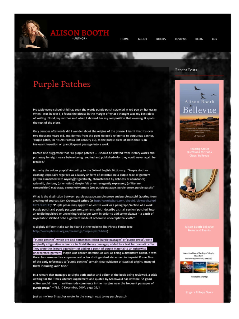 Understanding Purple Patches in Writing | PDF