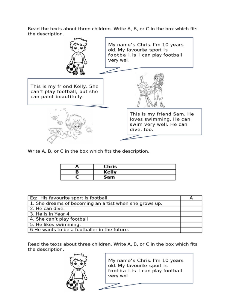My Friend Worksheet | PDF