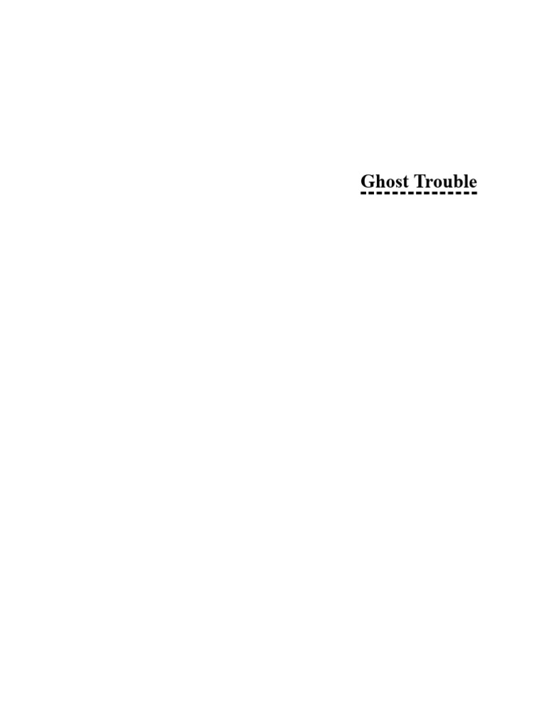 Bond, Ruskin - Ghost Trouble (Short Story) | PDF