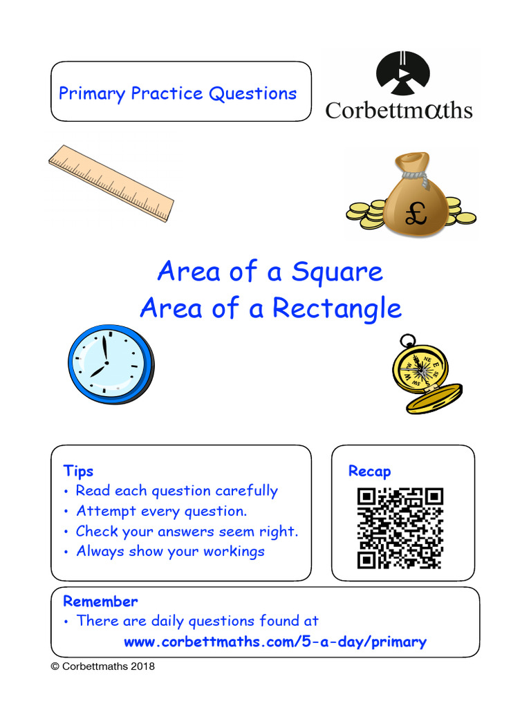 Area Calculation Practice Questions | PDF | Area | Elementary Mathematics