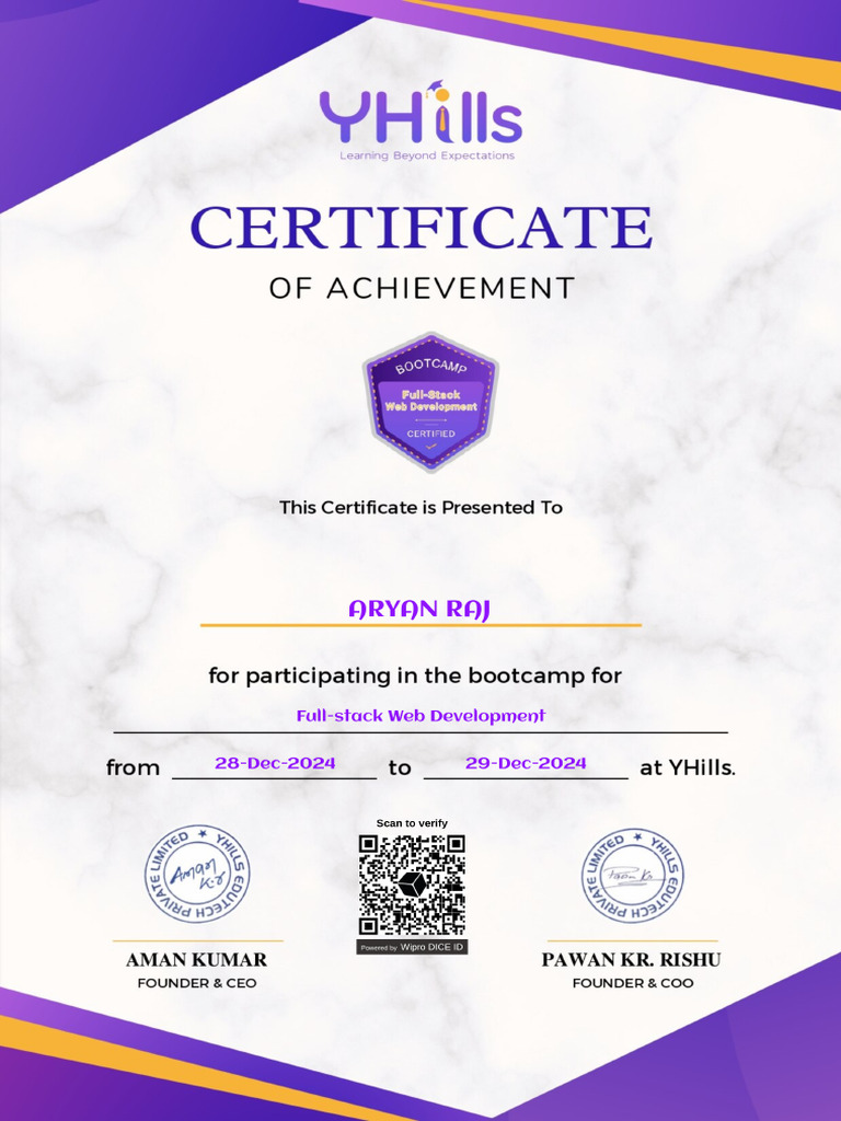 Full-stack Web Development Bootcamp_1735913155565 | PDF