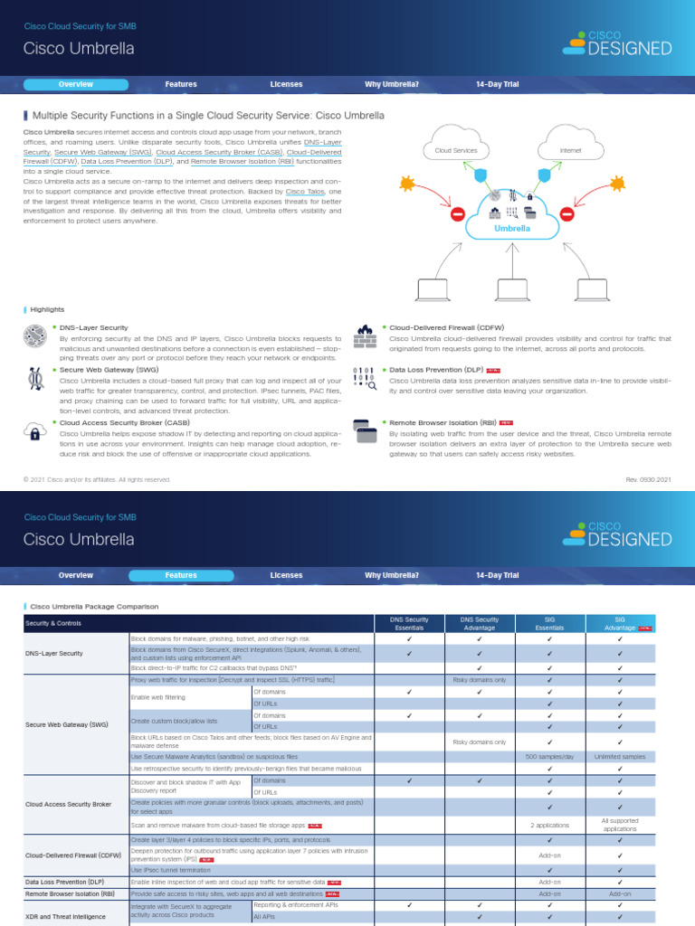 Cisco-Umbrella-brochure | PDF | Security | Computer Security