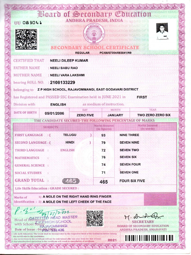 SSC Marks Memo | PDF