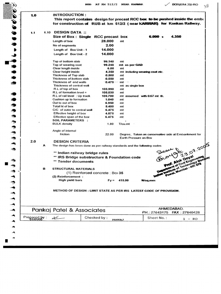 Design of RUB - SEABIRD (Existing) | PDF