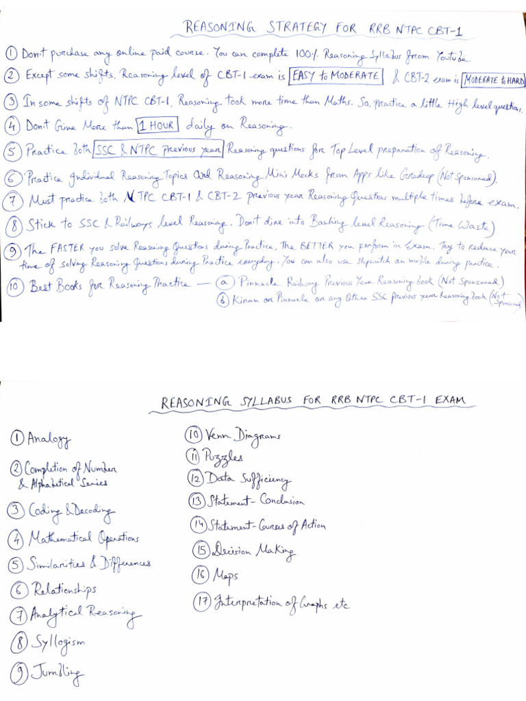 Reasoning Strategy | PDF