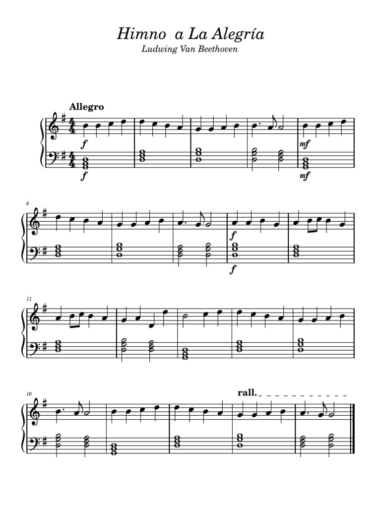 Himno A La Alegría | PDF