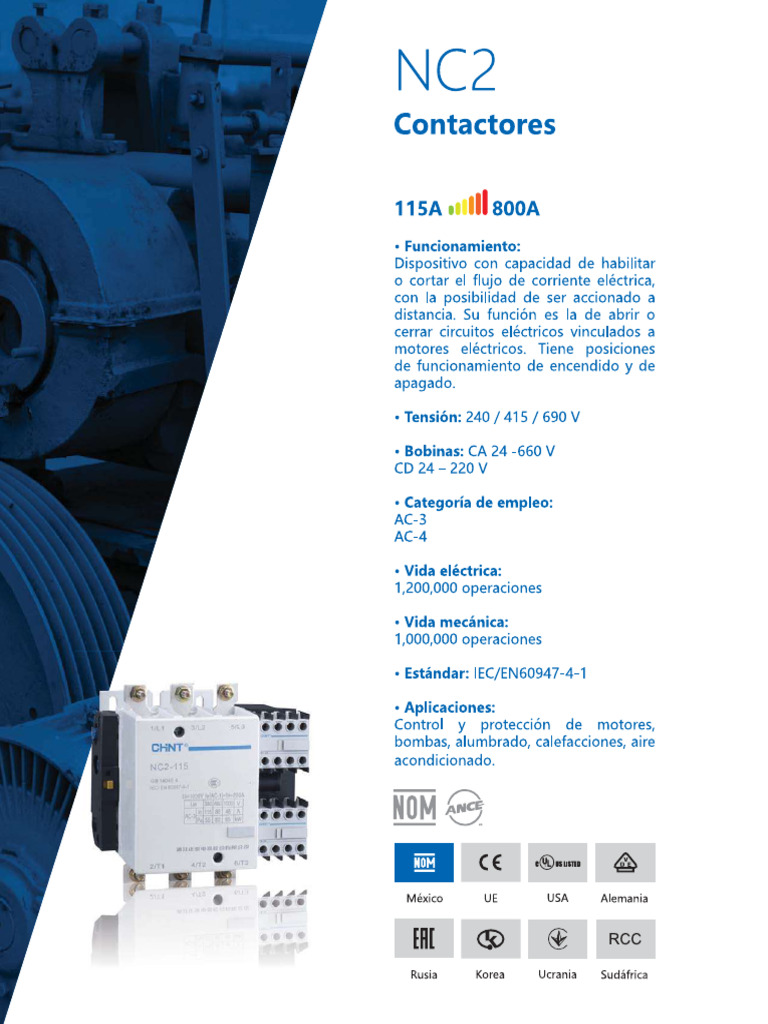 Ficha Tecnica NC2 Contactores | PDF