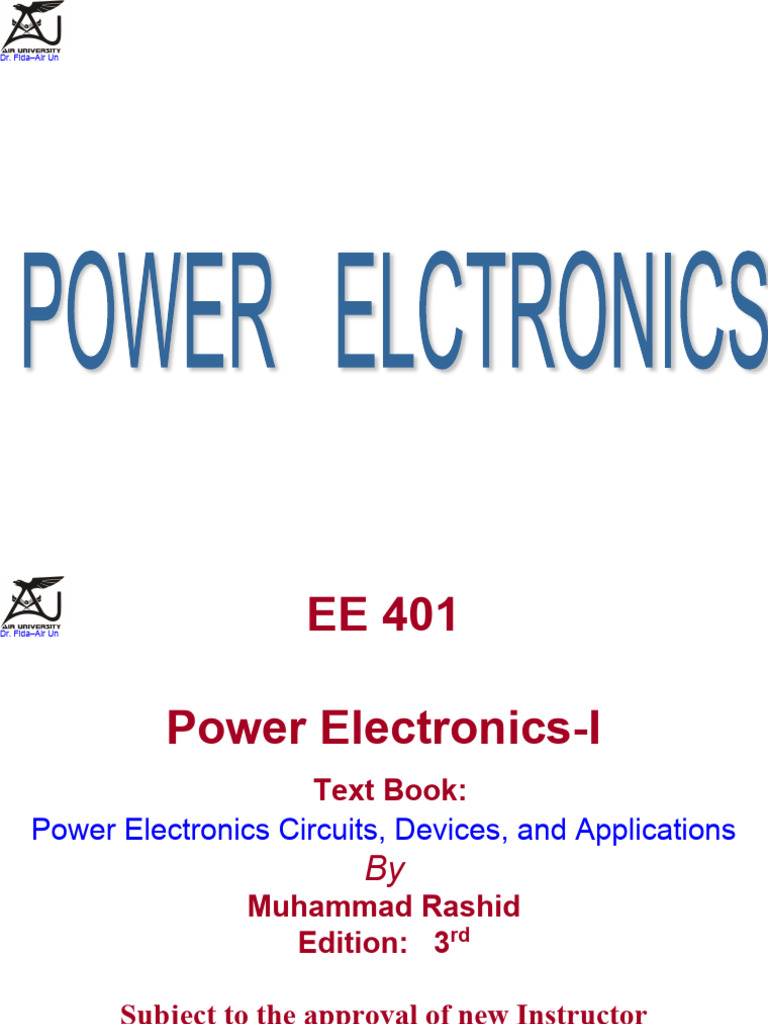 Power Electronics Course Guide | PDF | Rectifier | Power Electronics