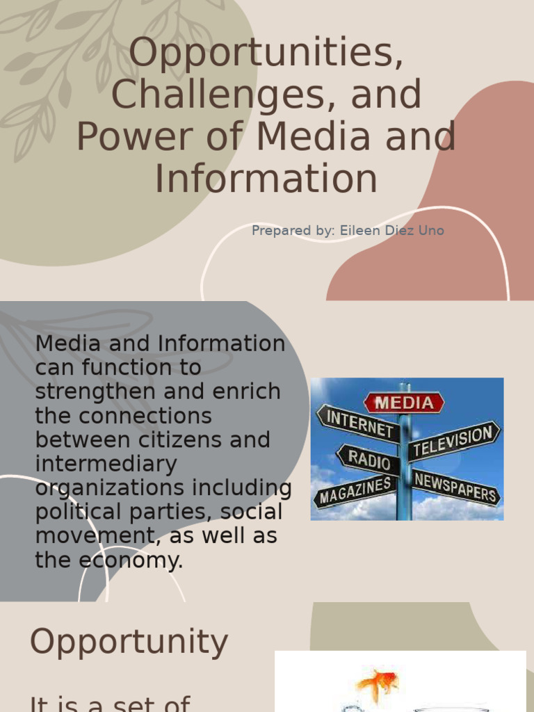 Media's Role in Society: Opportunities & Challenges | PDF | Social ...
