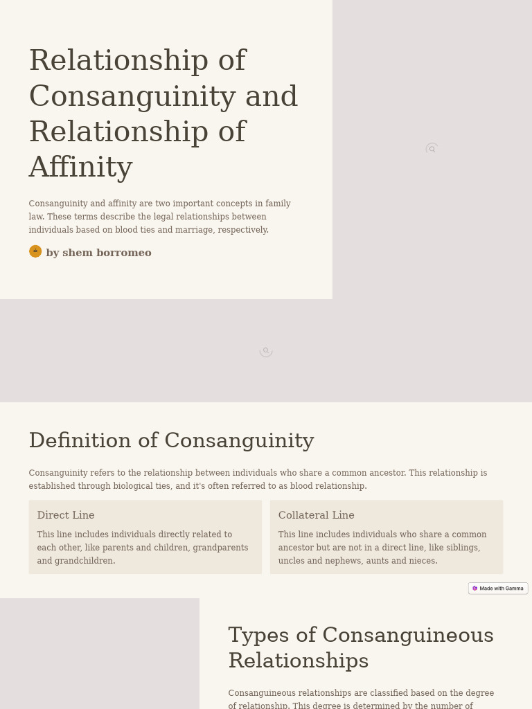 Consanguinity vs. Affinity Explained | PDF | Family | Social Institutions