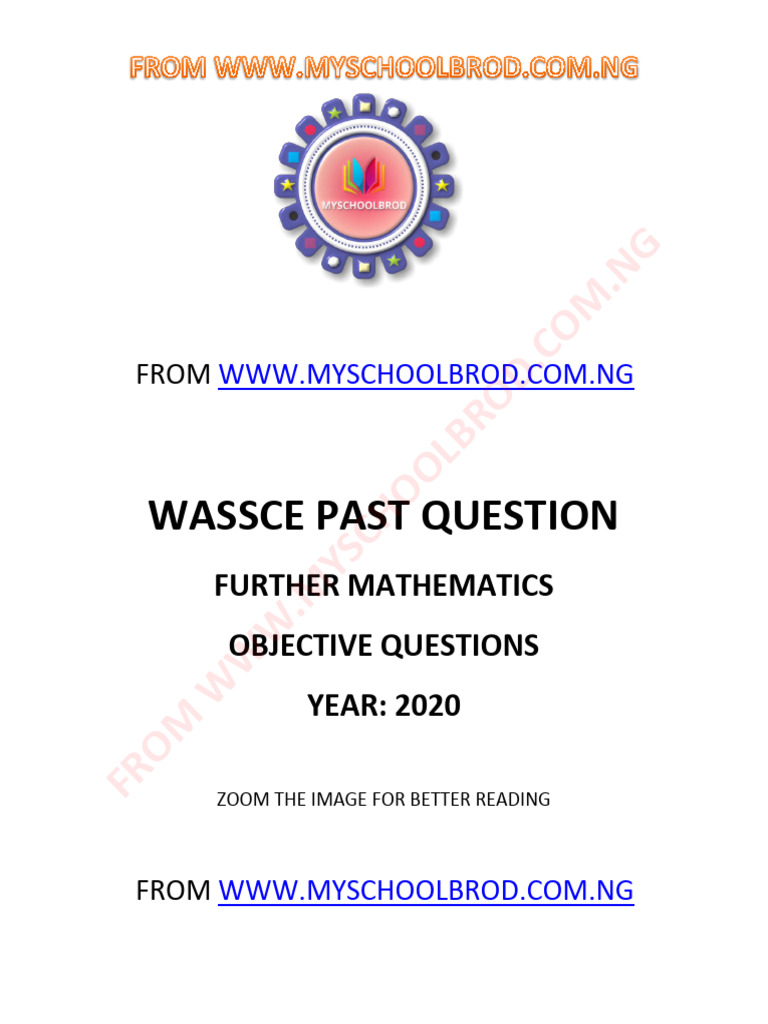 Waec 2020 Futher Mathematics | PDF | Freedom Of Expression Law ...