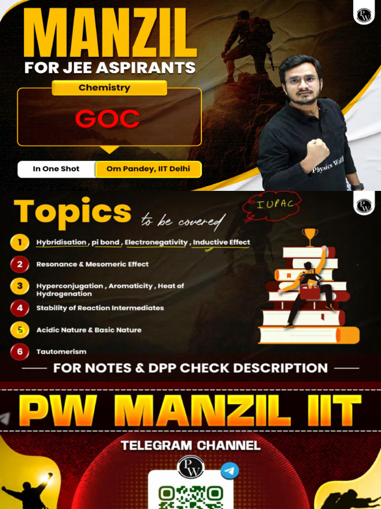 GOC Class Notes Manzil JEE 20256734bf2a14d2dd58c25f6258 | PDF