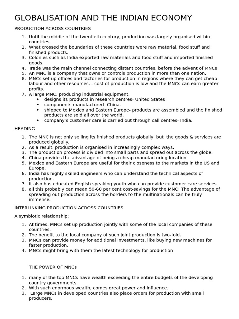 Globalisation's Impact on India | PDF | Cost Of Living | Globalization