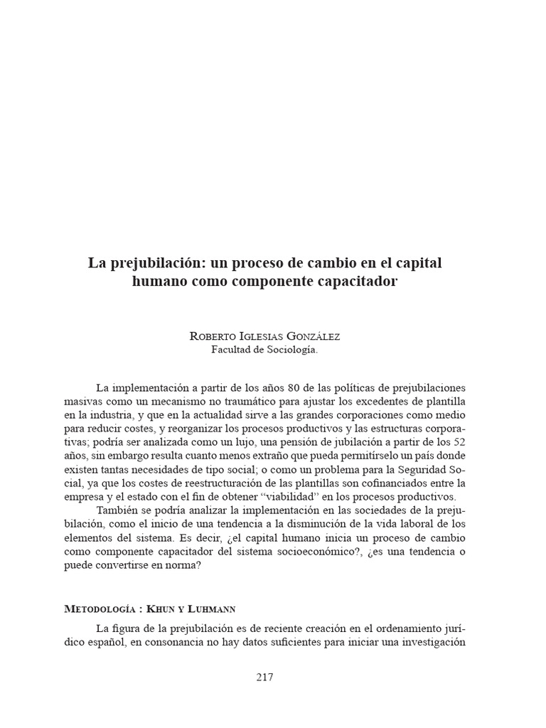 Prejubilacion | PDF | Paradigma | Jubilación