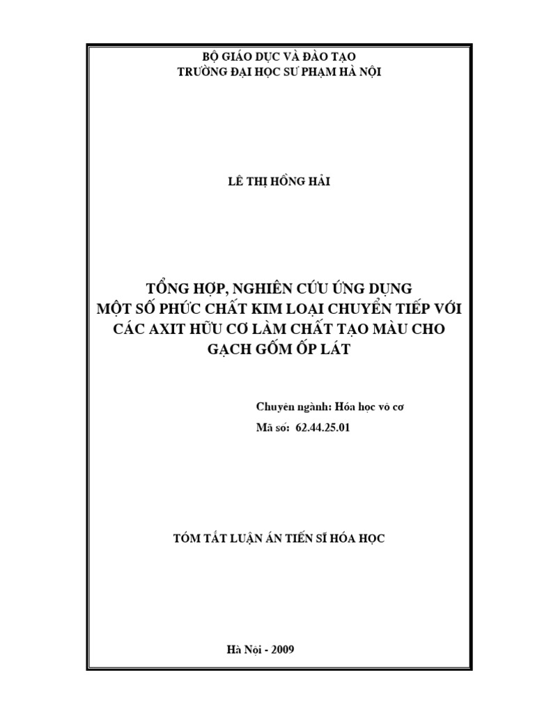 (123doc) Tong Hop Nghien Cuu Ung Dung Mot So Phuc Chat Kim Loai Chuyen Tiep Voi Cac Axit Huu Co ...