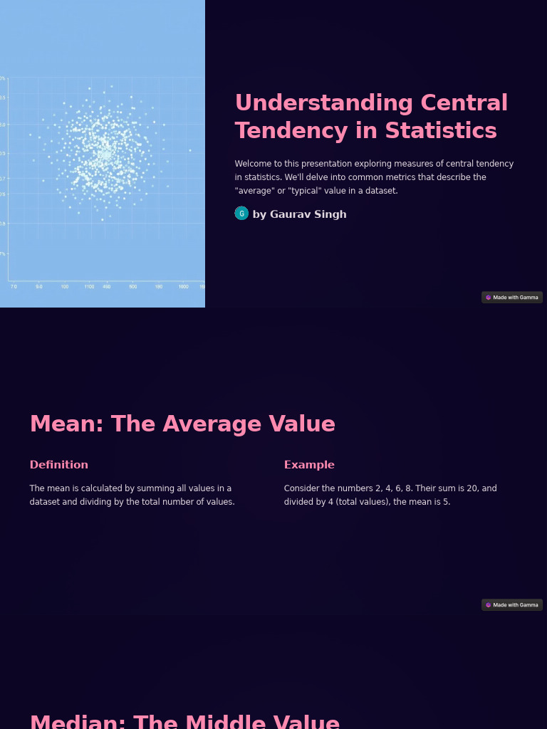 Understanding Central Tendency in Statistics | PDF | Mode (Statistics ...