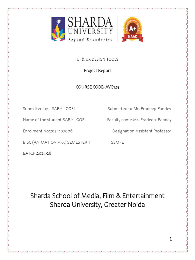 UI & UX Design Tools Project Report | PDF | Usability | Prototype