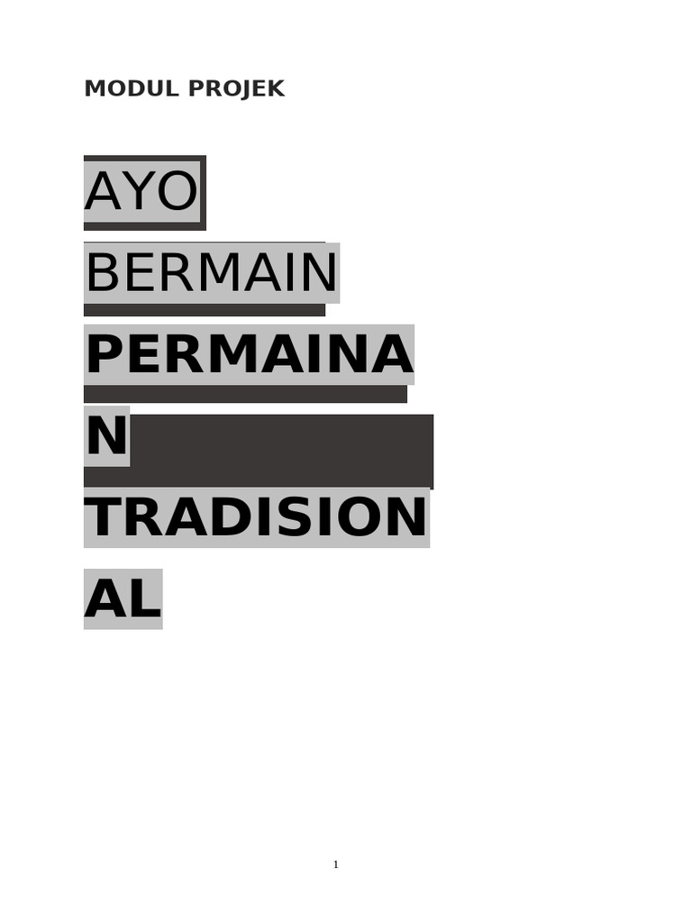 MODUL PROJEK P5 Permainan Tradisional SMP | PDF MODUL PROJEK P5 Permainan Tradisional SMP | PDF