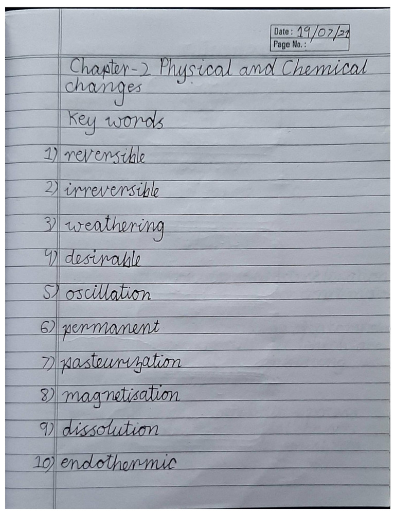 Chapter-2 Physical and Chemical Changes Notes | PDF