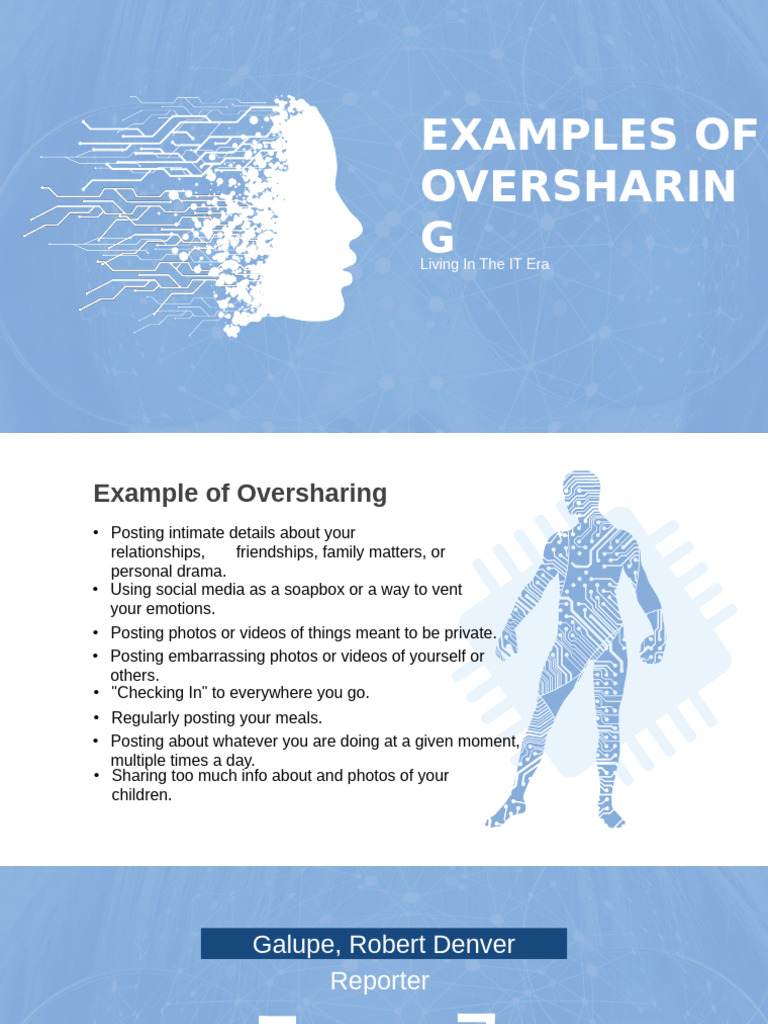 Examples of Oversharing | PDF