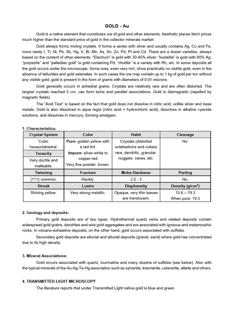 Gold | PDF | Gold | Silver