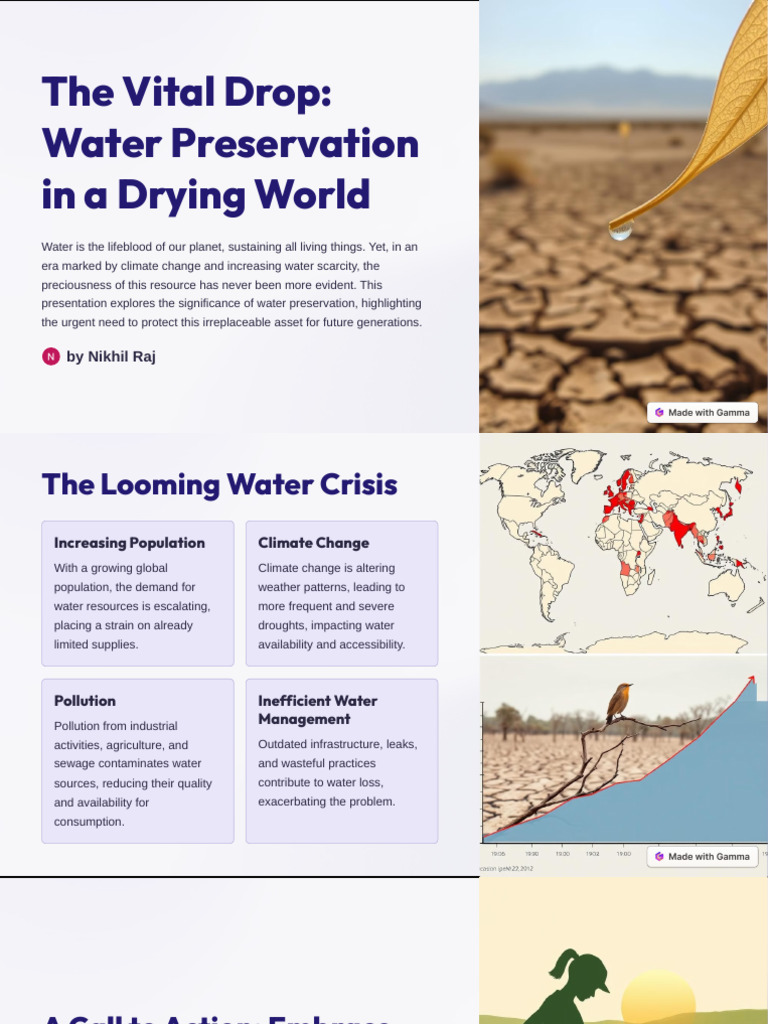 The Vital Drop Water Preservation in A Drying World | PDF | Water ...