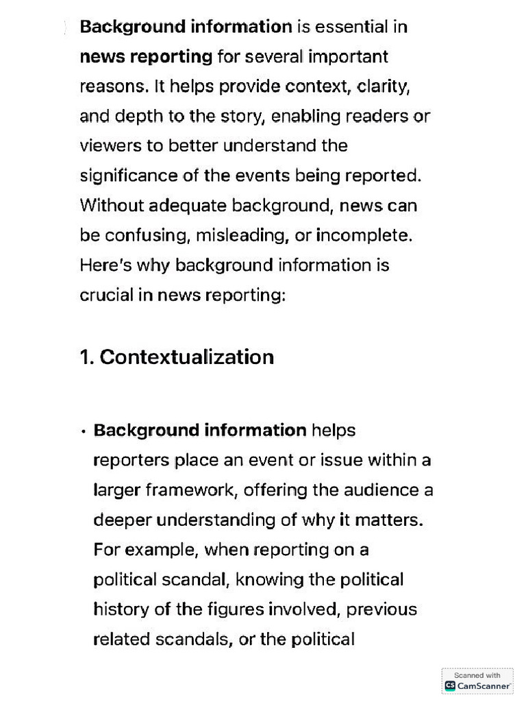 Essentials of News Reporting (Background | PDF