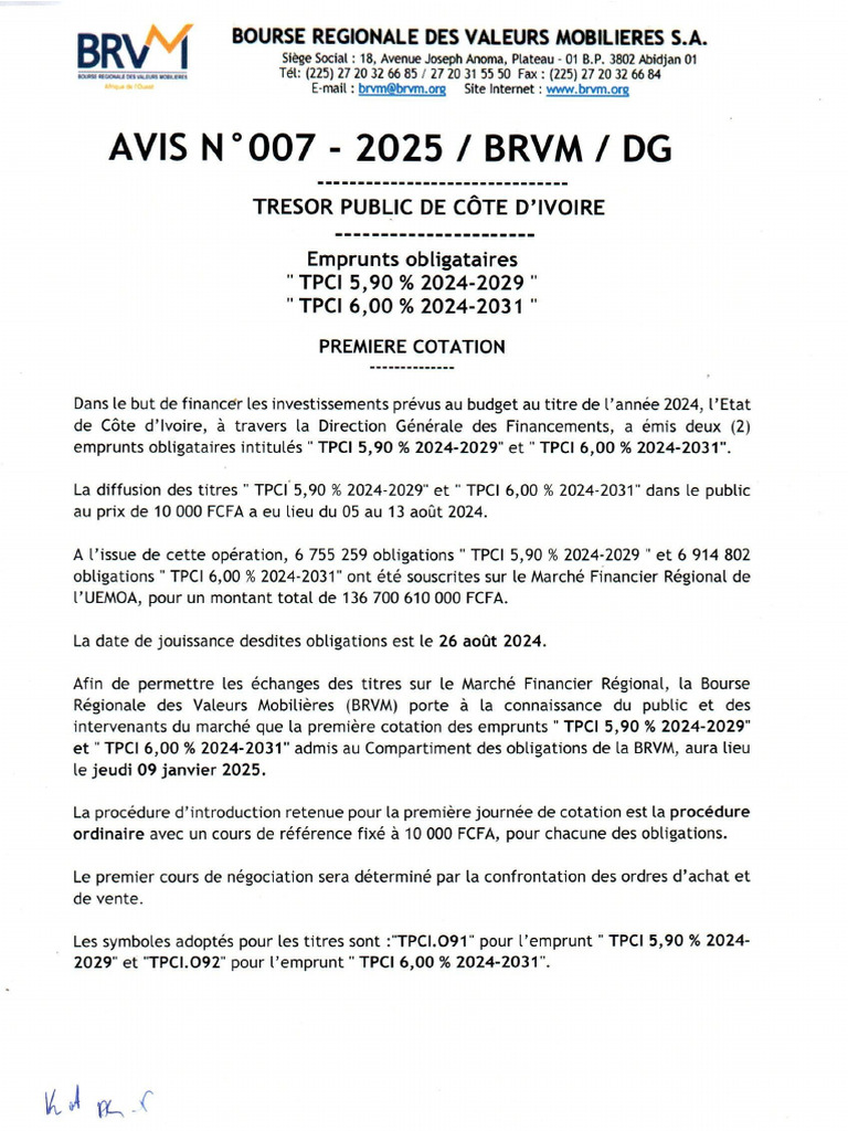 20250102-_avis_ndeg007_brvmdg_-_premiere_cotation_-_tpci_590_2024-2029_-_t_pci_600_2024-2031 | PDF