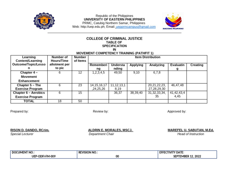 TOS PE 1 FINAL | PDF