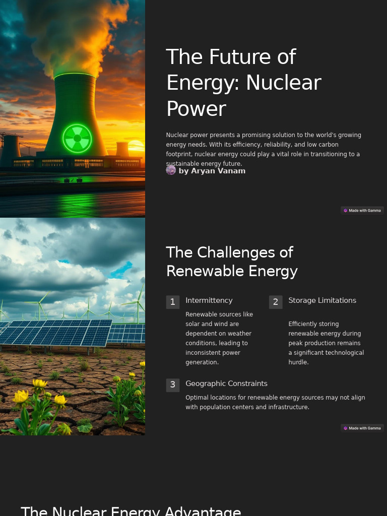 The Future of Energy Nuclear Power | PDF | Nuclear Power | Renewable Energy