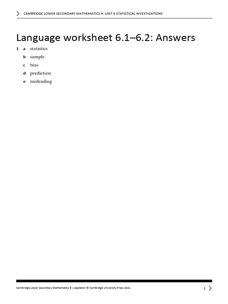 Unit 6 Language Worksheet 1_6.1-6.2 Ans | PDF