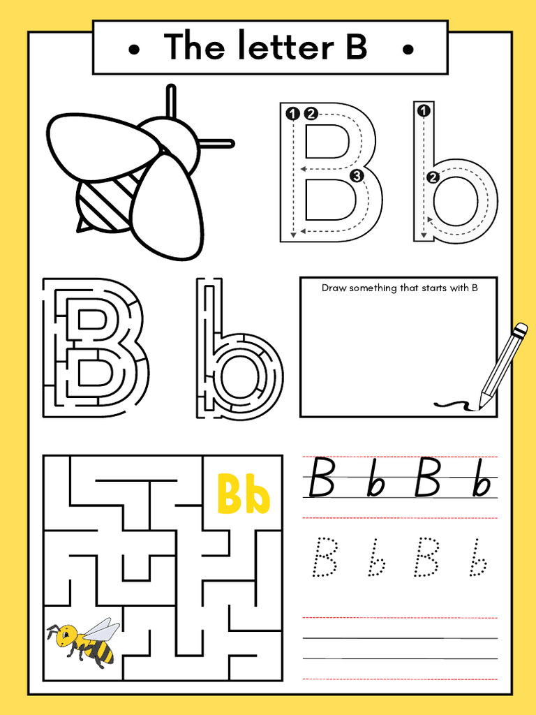 Tracing Letter B | PDF