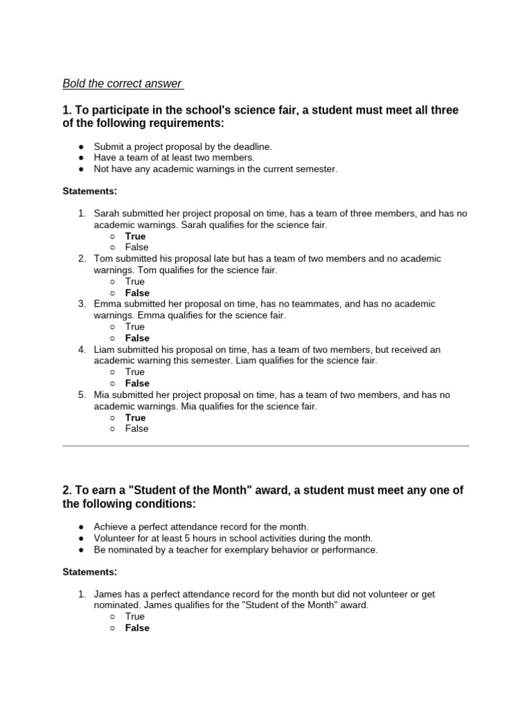 Logical Statement | PDF