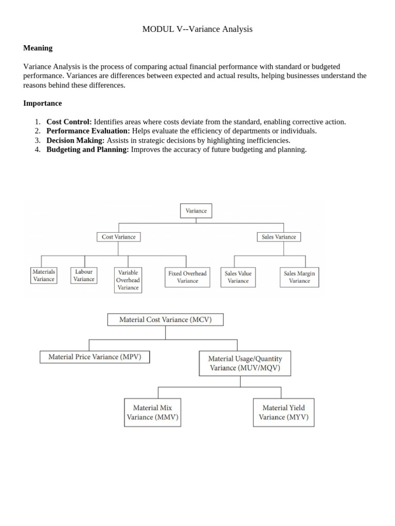 MODUL V Variance Analysis | PDF