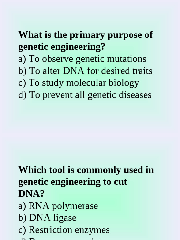 Powerpoint Genetic Engineering 1 | PDF | Genetic Engineering | Genetics
