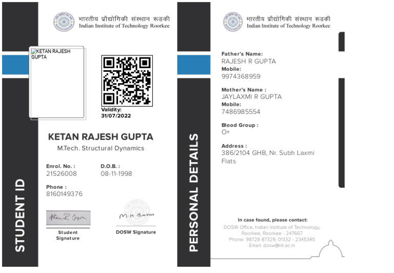 College Id Card | PDF