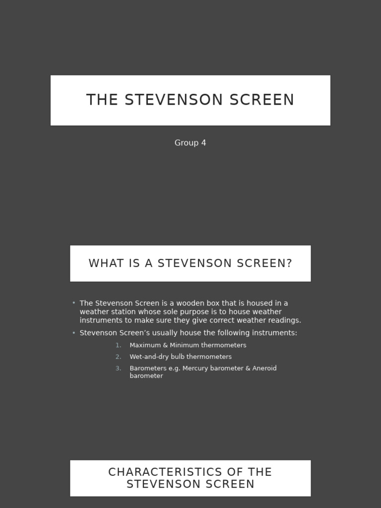 The Stevenson Screen | PDF | Thermometer | Applied And ...