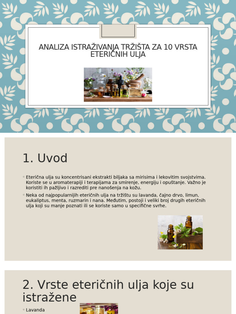Istrazivanje Tr. Etericna Ulja | PDF