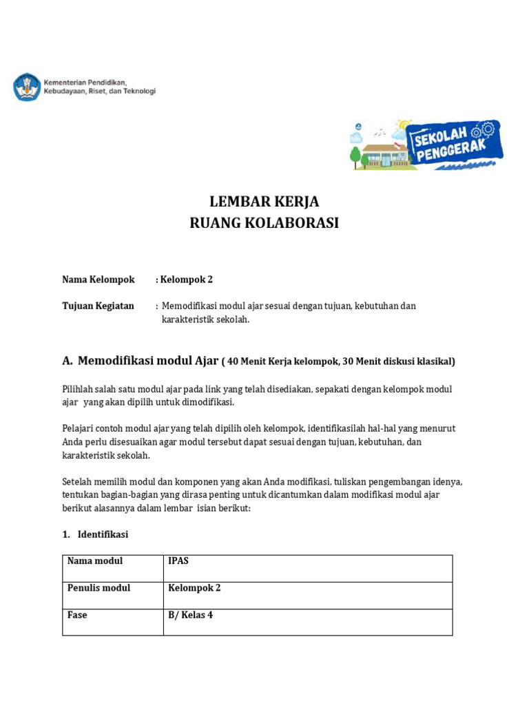 NovitaElyana LK Ruang Kolaborasi MP2 DASMENSMADIKSUS | PDF