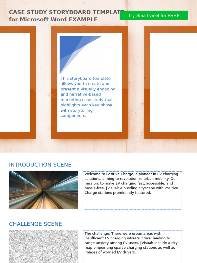 IC Case Study Storyboard Template For Microsoft Word Example - Word ...