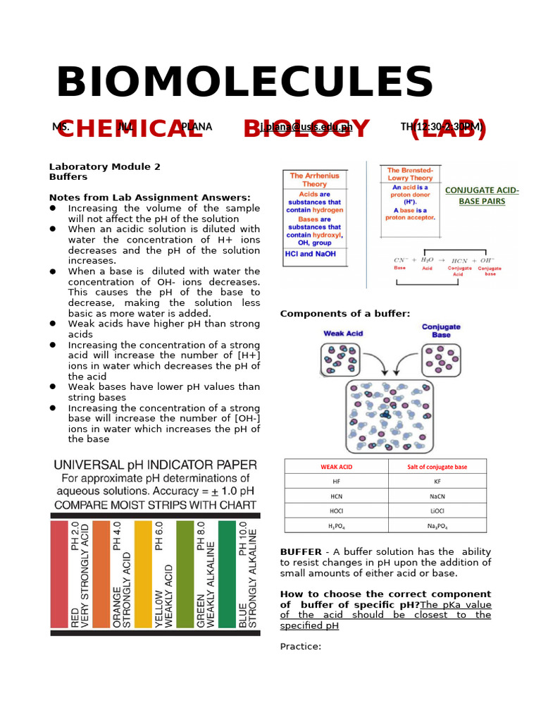 LAB 2 Buffers 2 | PDF | Buffer Solution | Ph