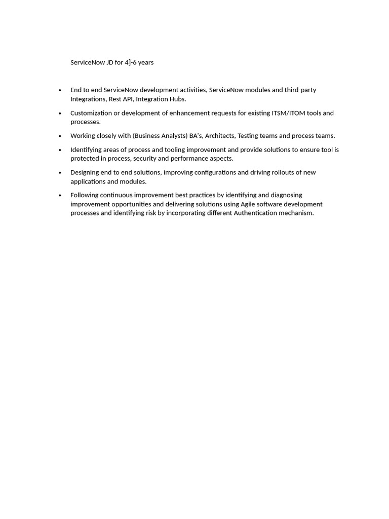 ServiceNow JD BArclays | PDF