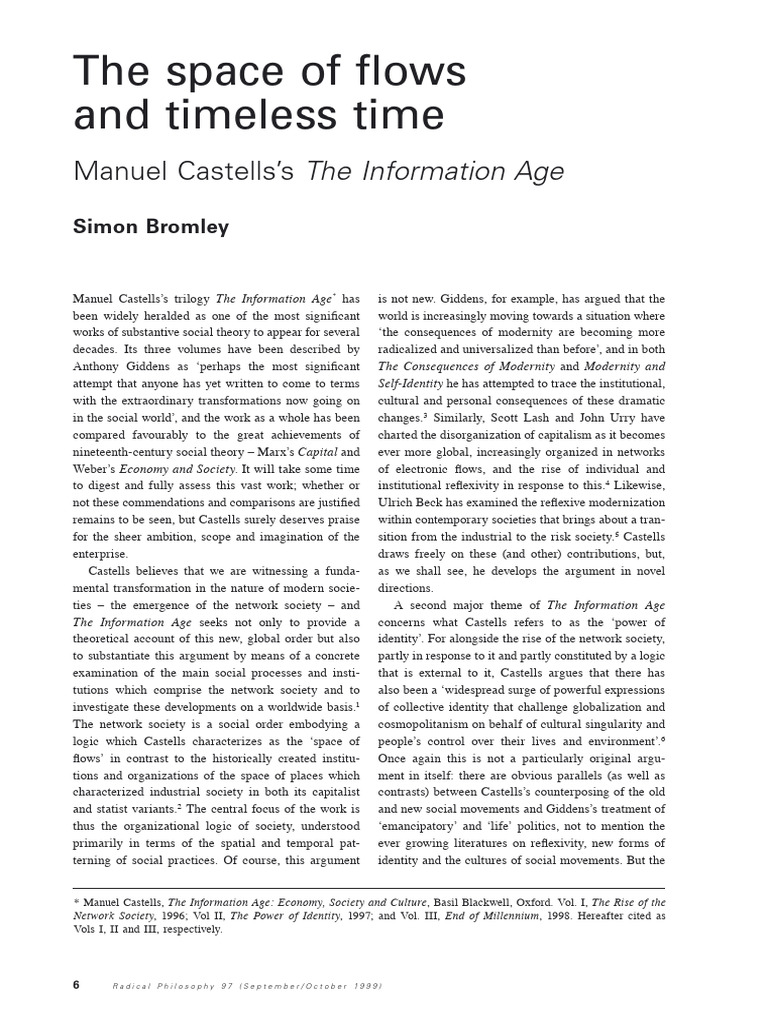 Thespaceofflowstimelesstime Bromley | PDF | Capitalism | Liberal Arts Education