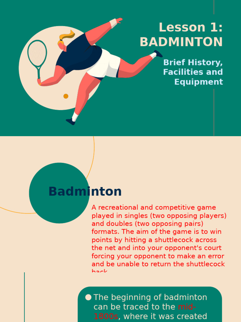 Badminton History and Equipment Guide | PDF | Games Of Physical Skill ...